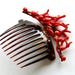Antique Italian Mediterranean Coral Branch & Button Hair Comb - Etsy