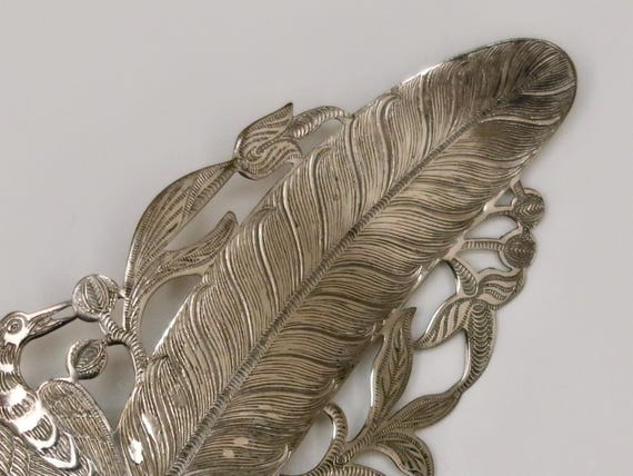 Antique Victorian Figural Bird & Quill Asymmetric Sil… - Gem