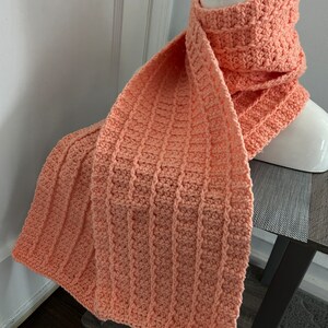 Textured Peachy Scarf - Etsy