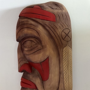 First Nations West Coast Indigenous Chief Plaque Squamish Nation Carved ...