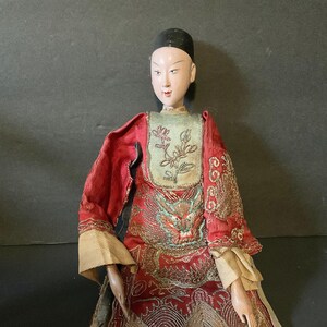 Antique Chinese Handmade Peking Opera Theatre Puppet Chaozhou Doll Qing ...