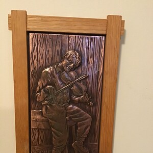 A. Nadeau Vintage Copper Wall Plaque the Fiddler 1976 Quebec - Etsy Canada
