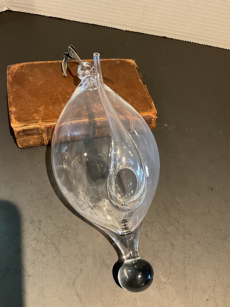 Vintage SKRUF Glass Water Barometer Sweden Thunder Bottle - Etsy