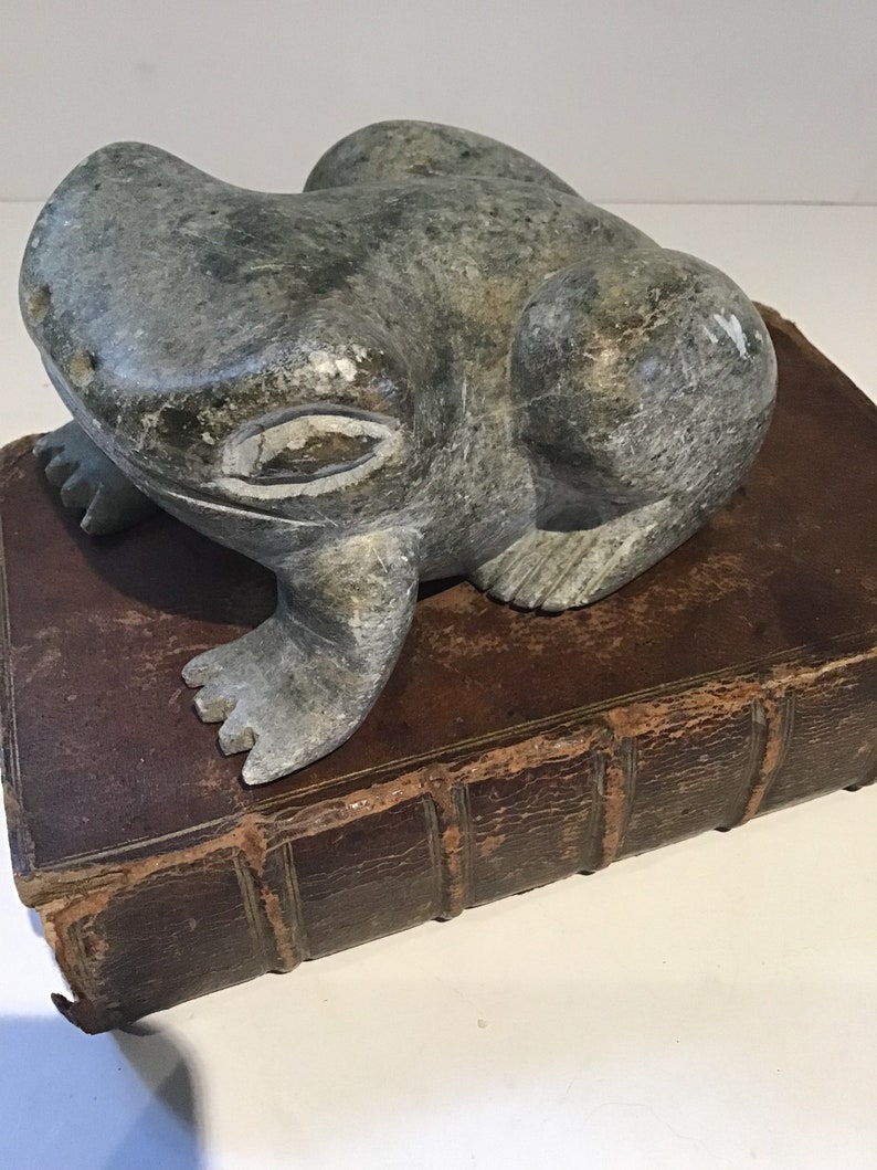 Vintage Soapstone Frog Inuit First Nations - Etsy