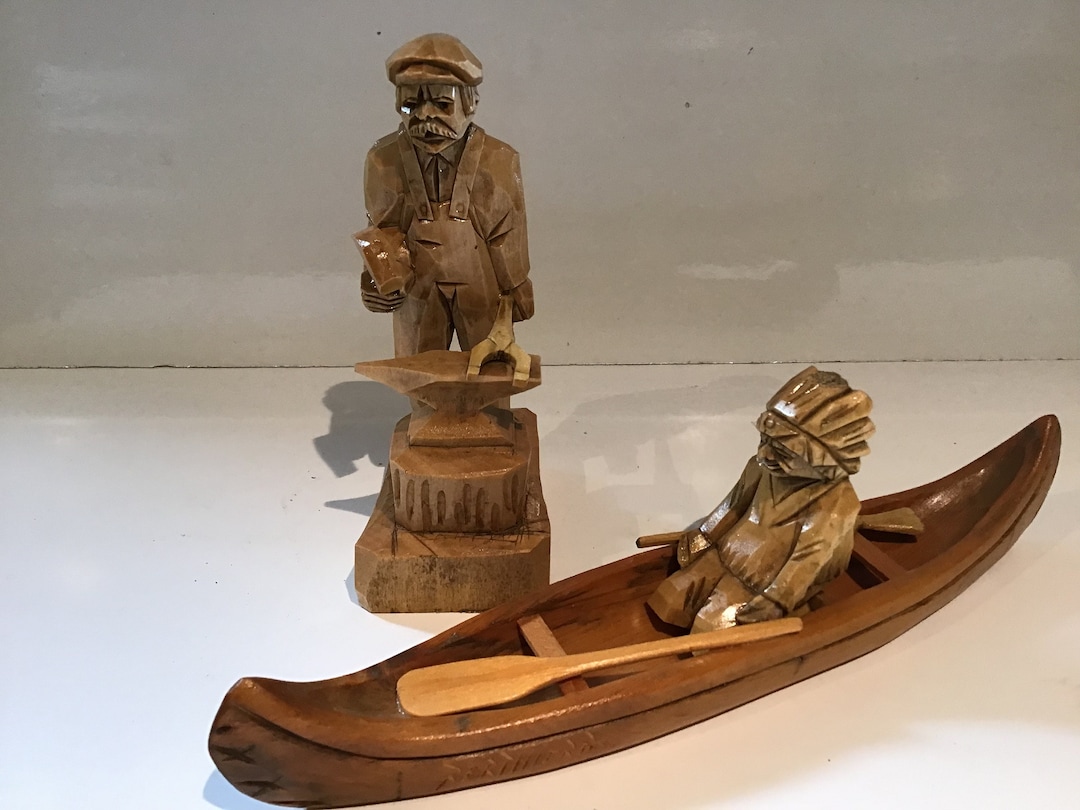 Vintage Berthier Beauregard Carvings Quebec Folk Art - Etsy