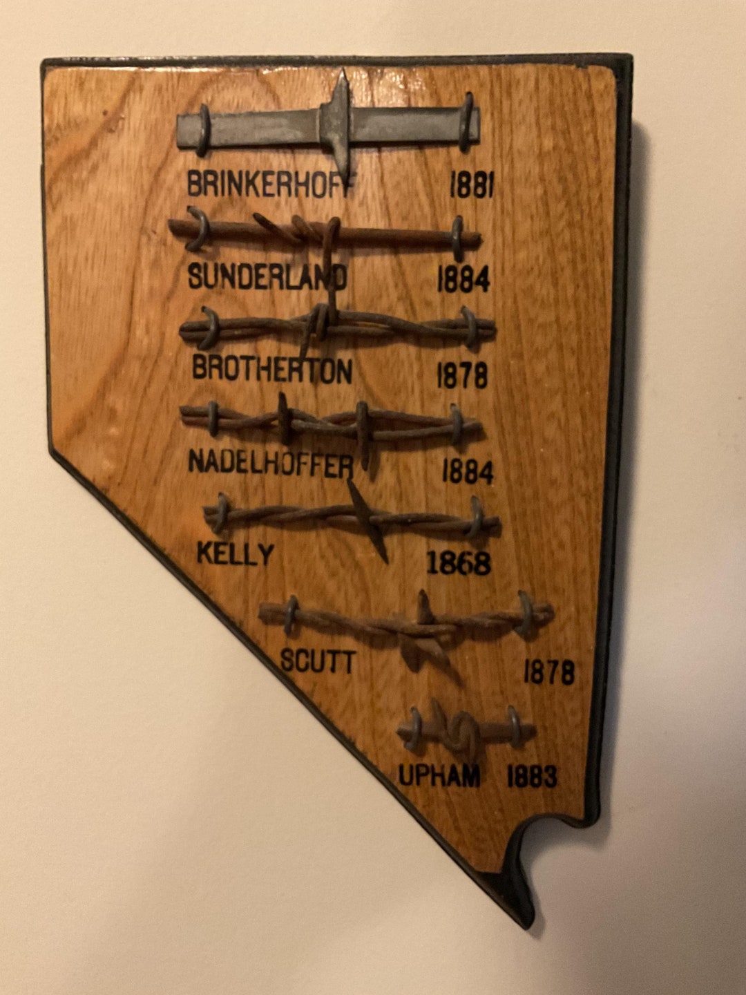 Vintage Amos Crouch Barbed Wire Display State of Nevada 1800s - Etsy