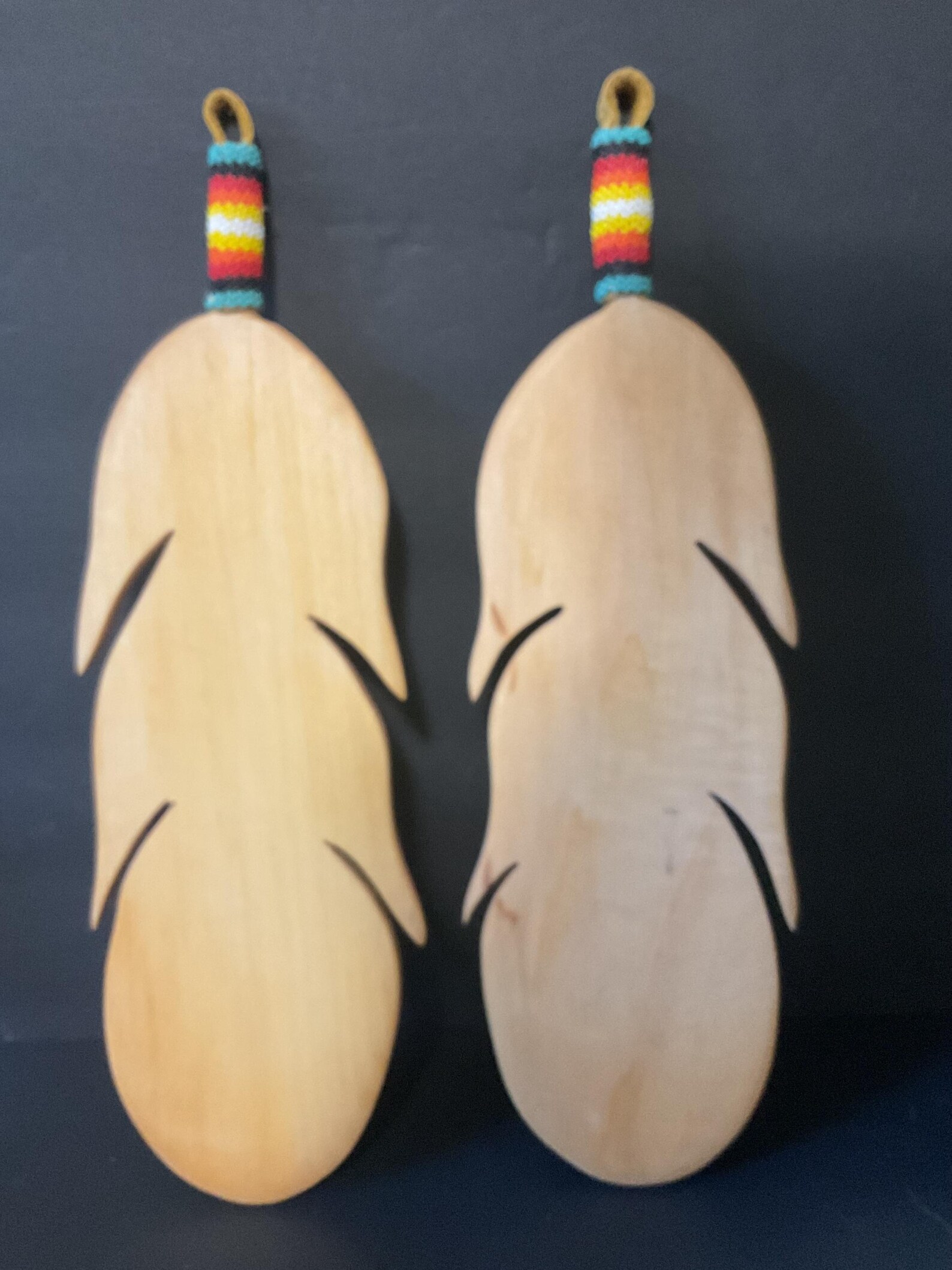 First Nations Carved Beaded Feathers W. Painted Bear Claw Matsqui - Etsy