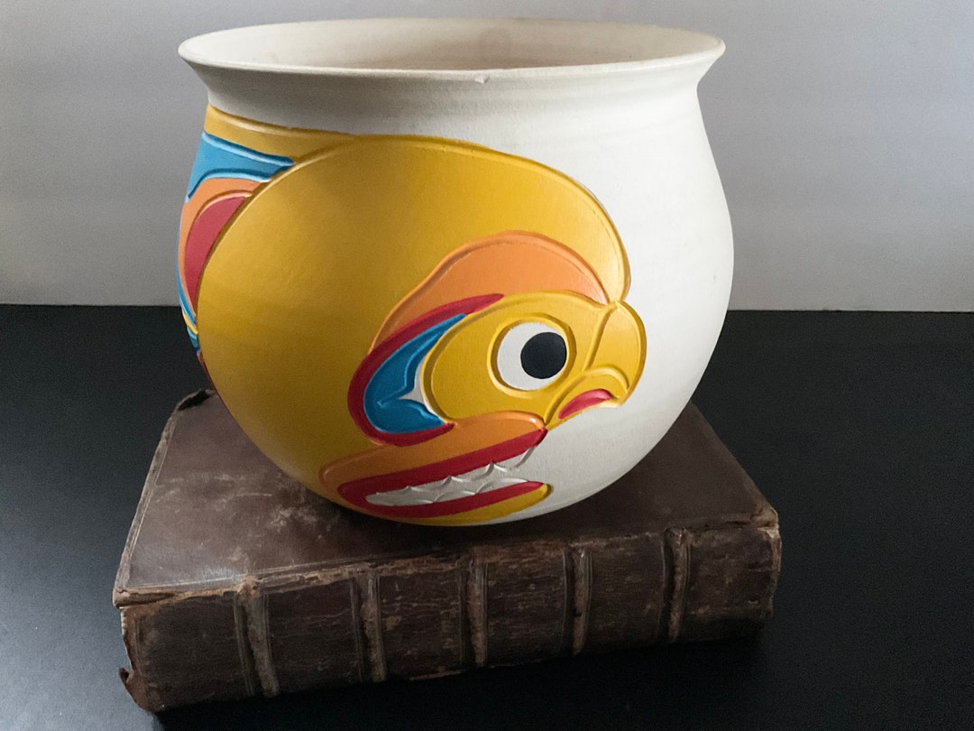 First Nations Squamish Ceramic Pot Stewart Jacobs Coast Salish the Sun ...