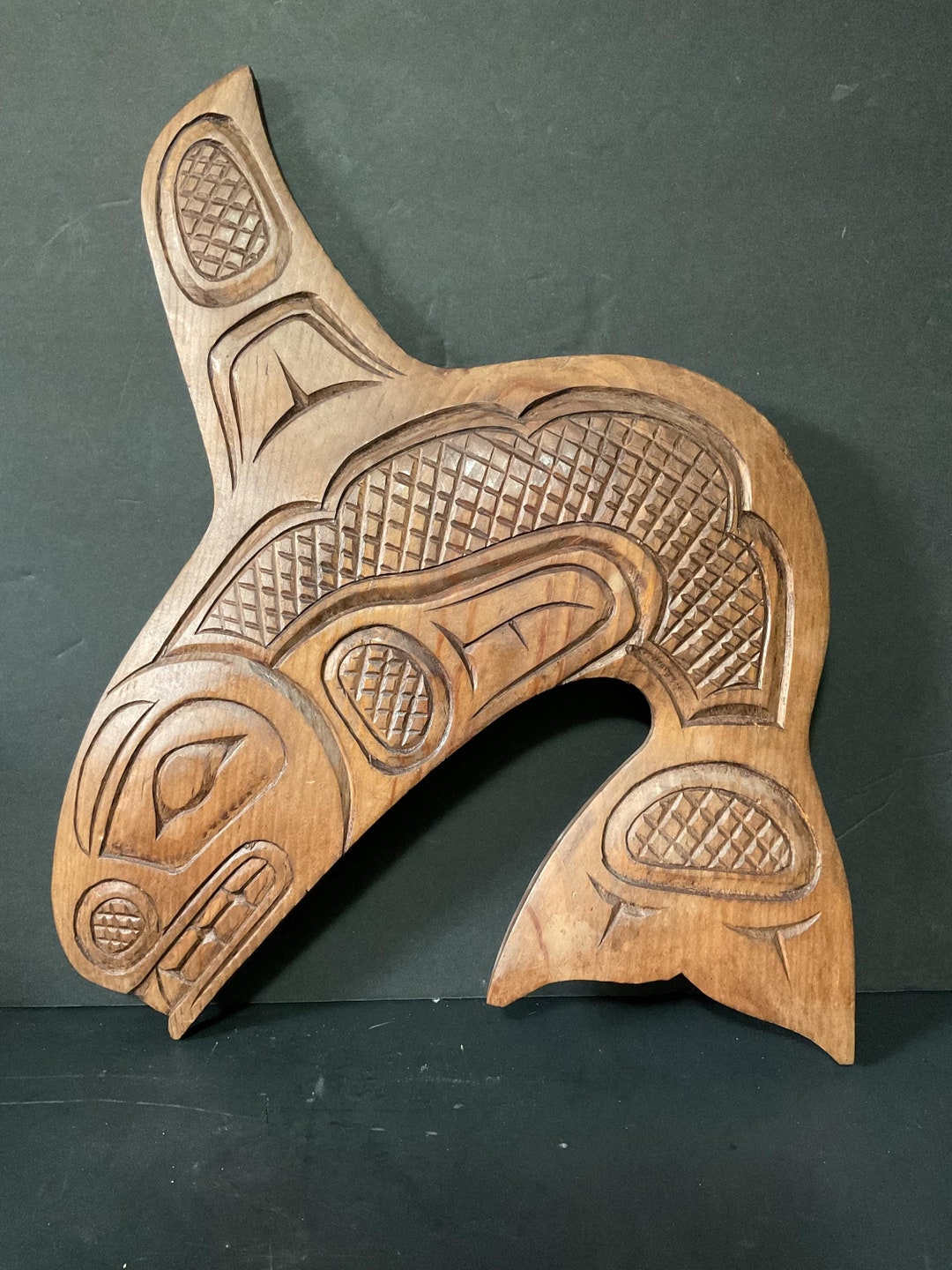 First Nations Carving Killer Whale Lyle Wilson Indigenous Wall Plaque ...