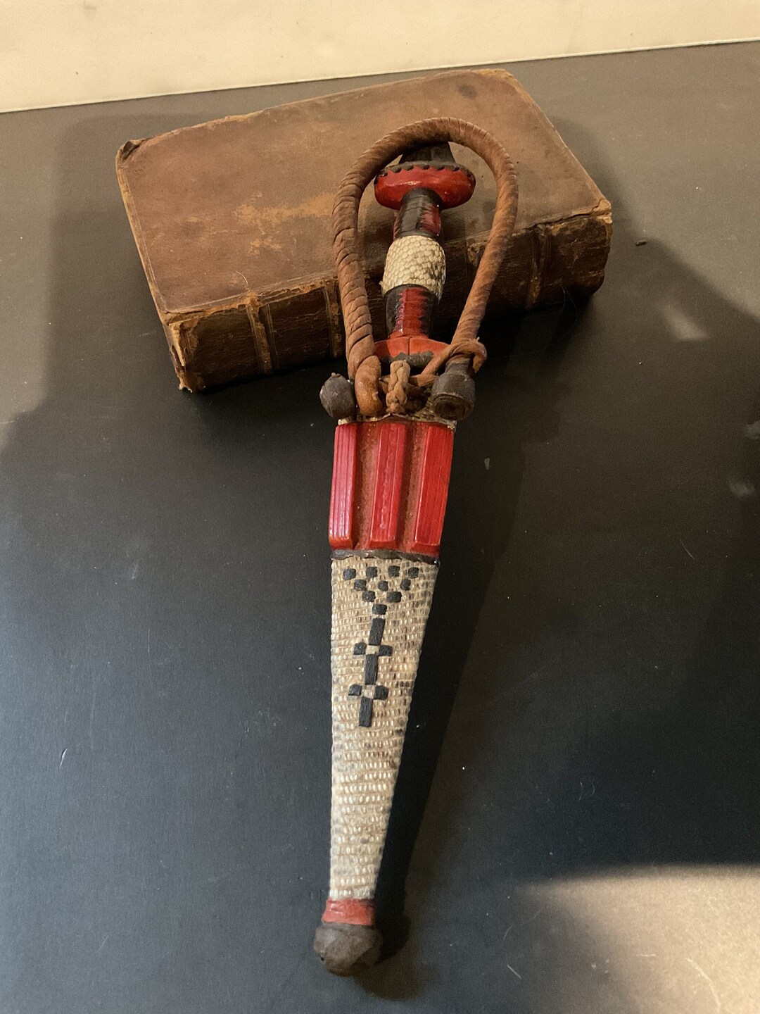 Antique African Tuareg Tribal Dagger Snakeskin Sheath Traditional Knife ...