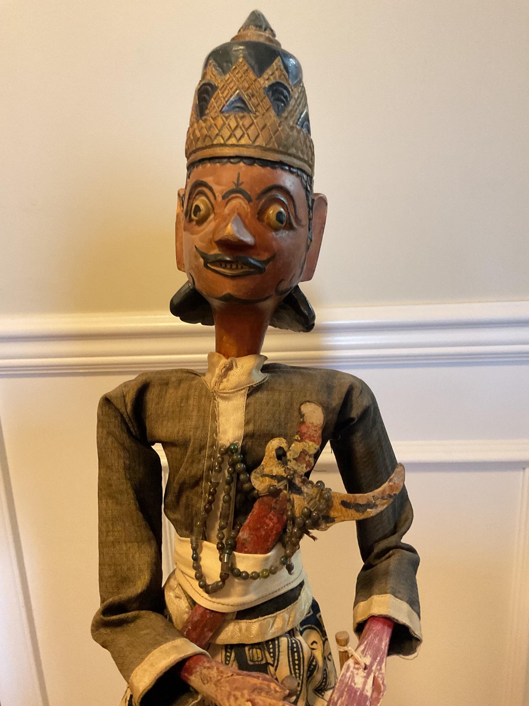 Vintage Wayang Golek Rod Puppet Indonesian Theatre W. Stand - Etsy