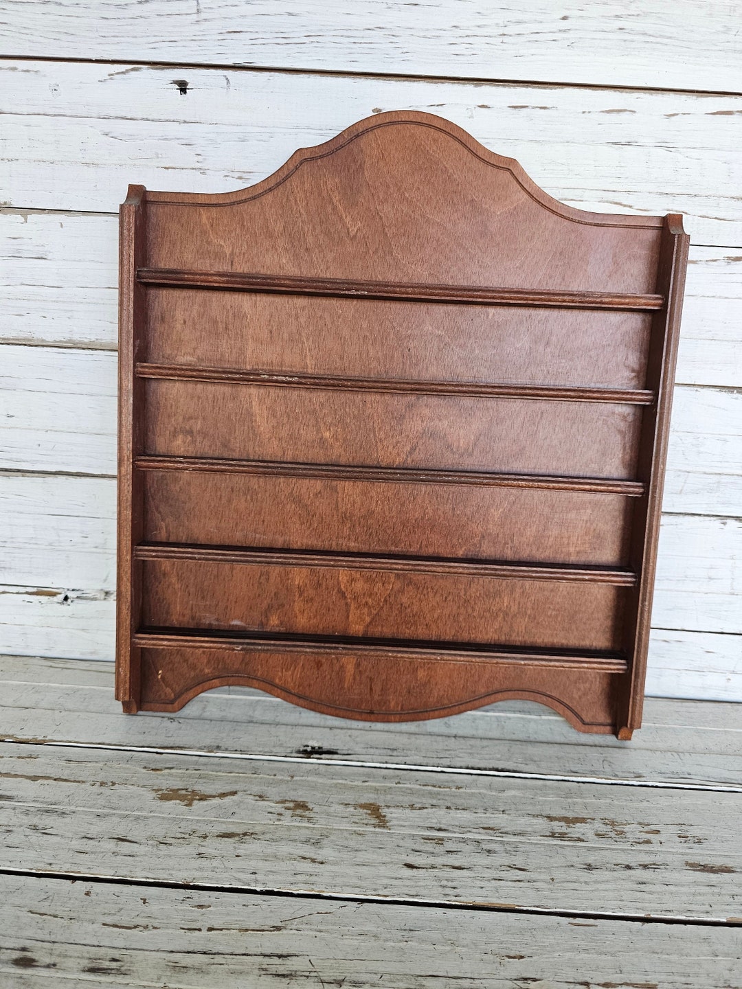 Vintage Mini Plate Display Rack Farm House Decor Wall Hanging Country ...