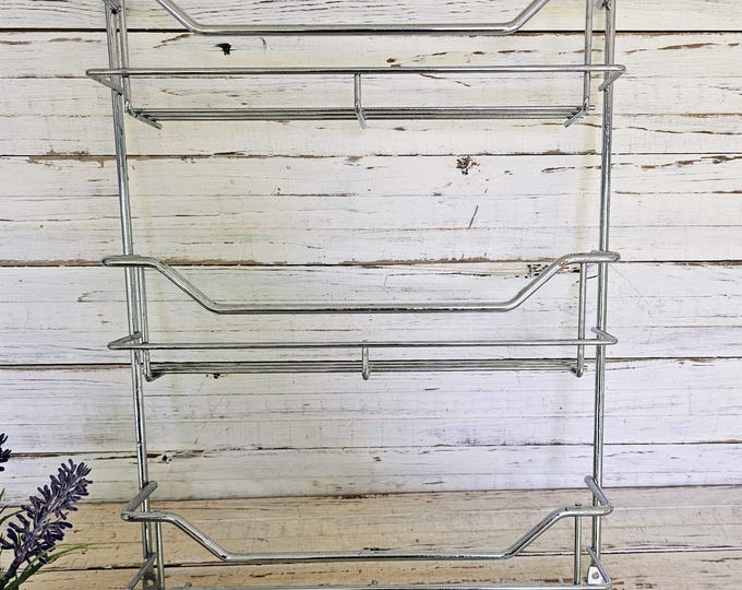 3 Shelf Chrome Spice Rack Wall Mount Spice Rack Metal Spice Rack Chrome ...