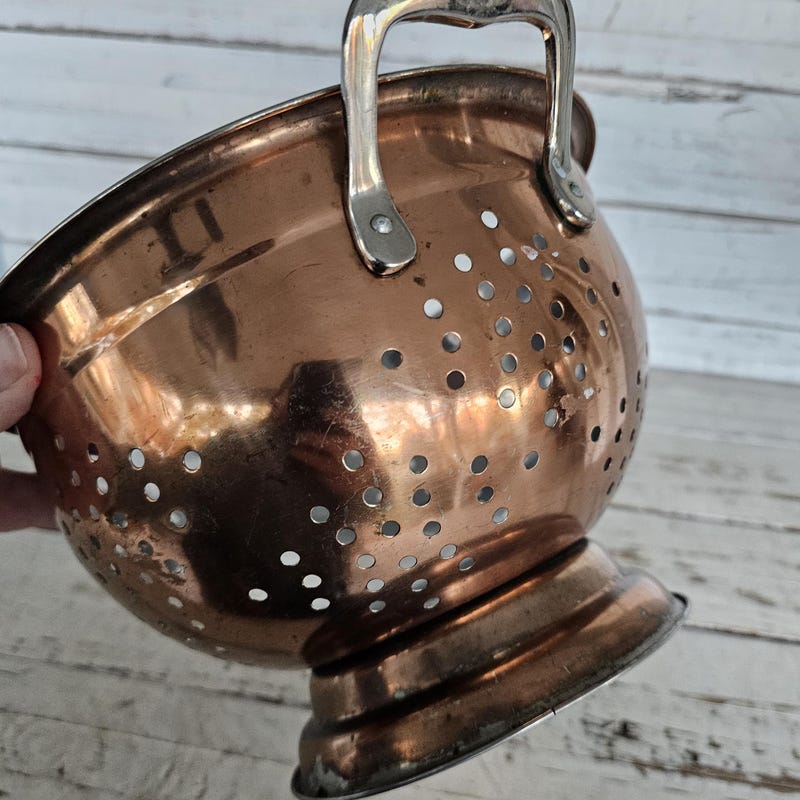 Copper Colander - Etsy