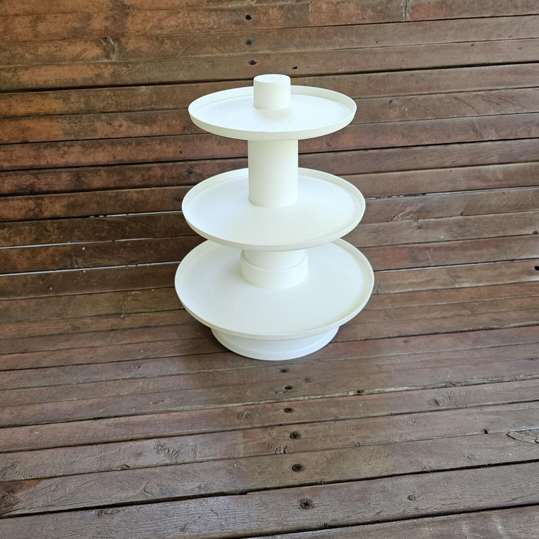 3-tier Off-white Dessert Stand: Stackable Plastic Cupcake Display - Etsy