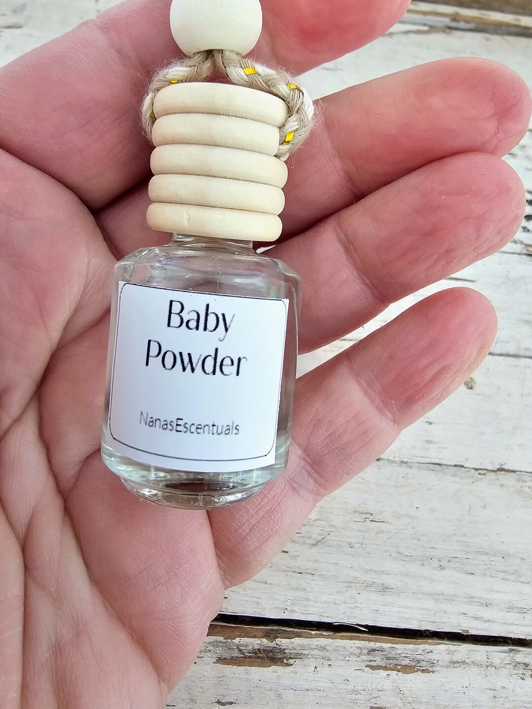 Baby Powder Scent Car Diffuser: Glass & Bamboo Aromatherapy Air ...