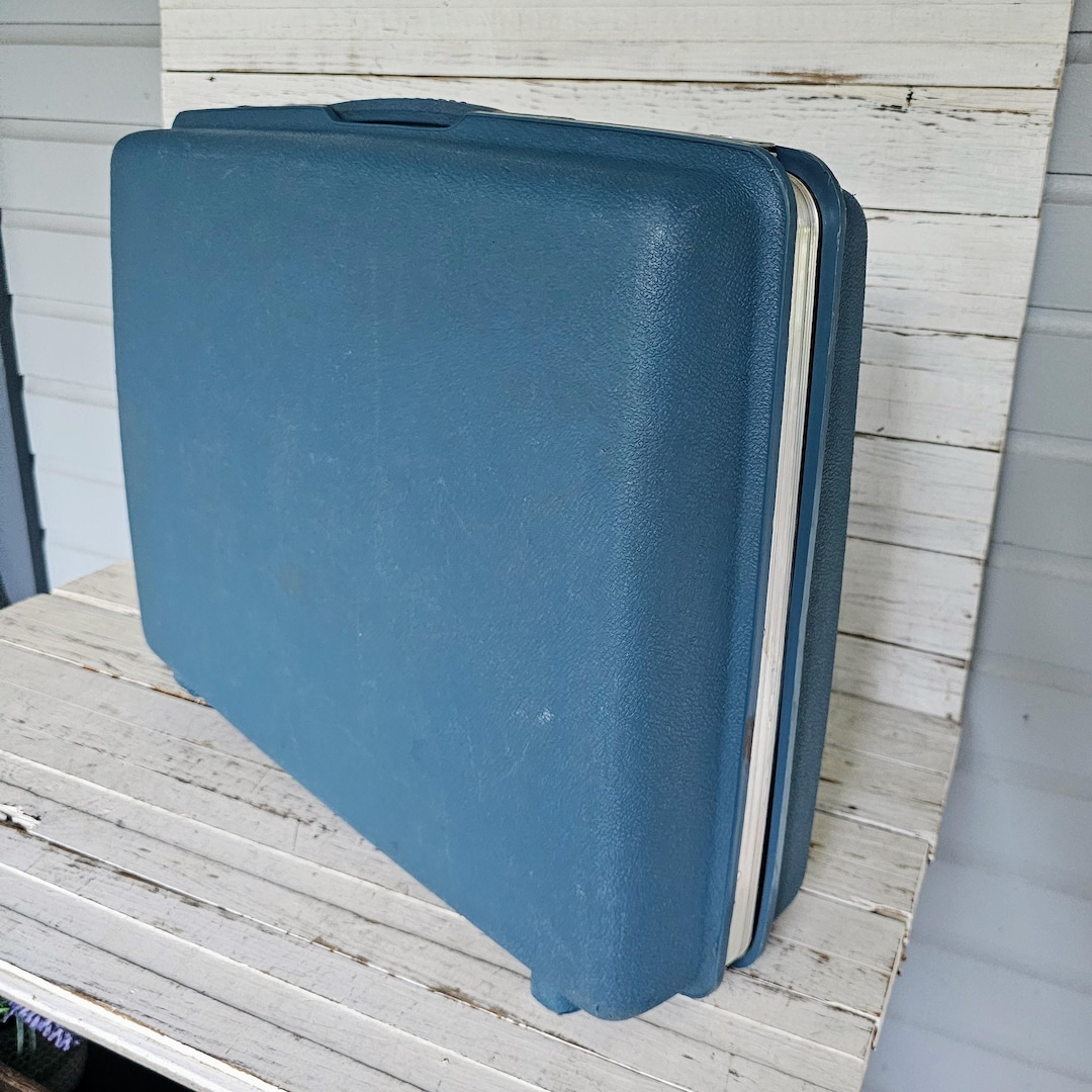 Vintage Samsonite Suitcase - Blue Suitcase - Travel Case - Vintage ...