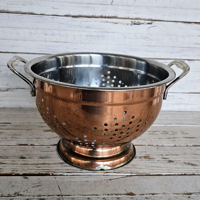 Copper Colander - Etsy