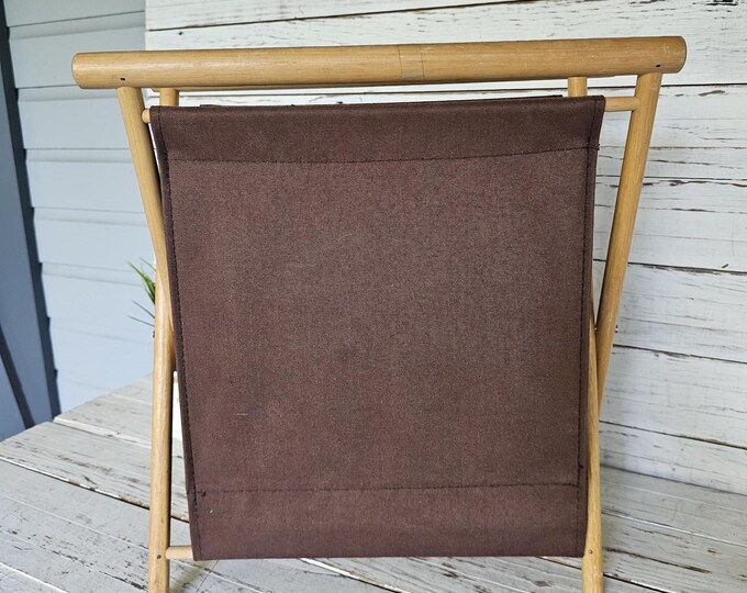 Vintage Stand up Folding Wood Frame Sewing Knitting Portable Tote Caddy ...