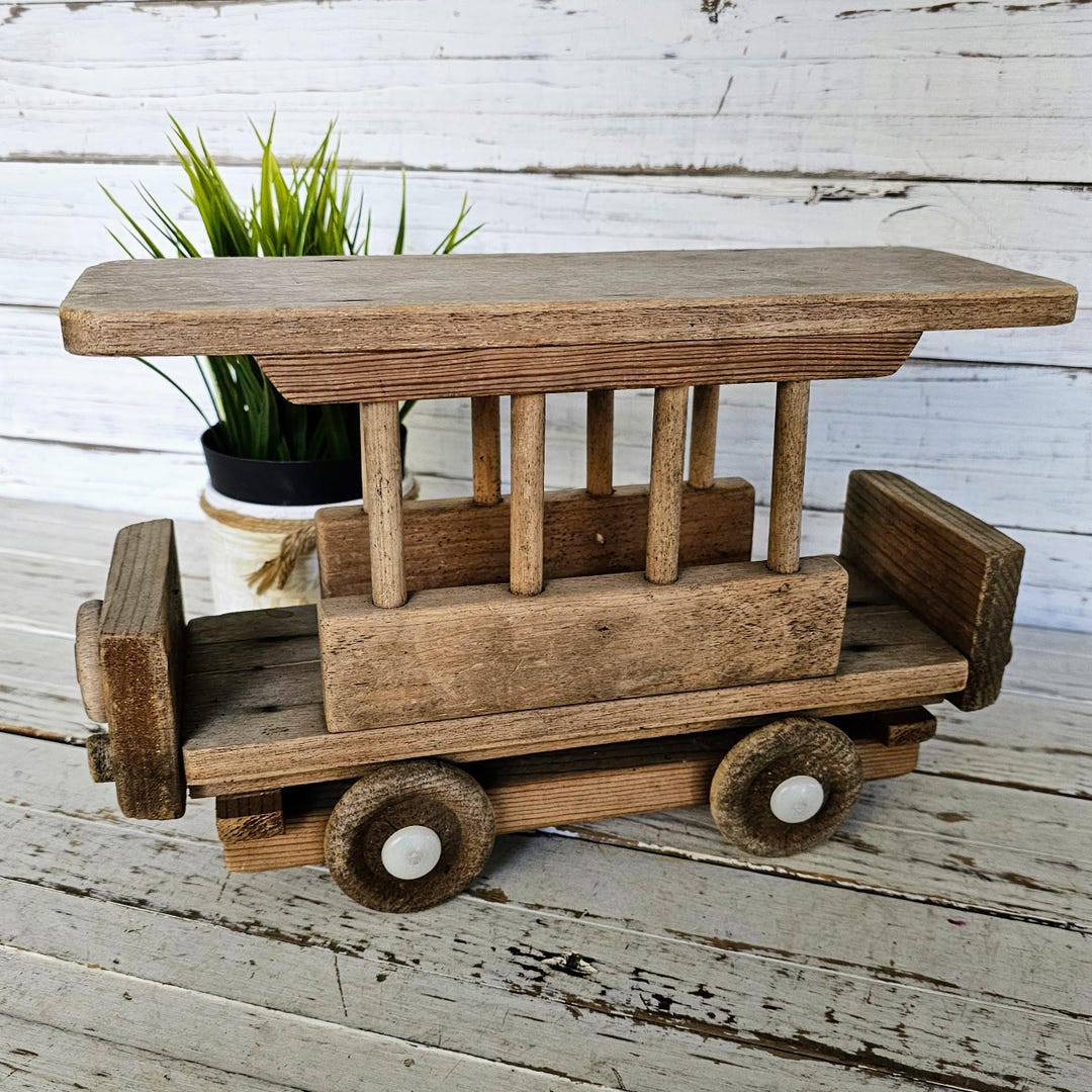 Vintage Wooden Caboose Raw Wood Imperfections on the Wood Large ...
