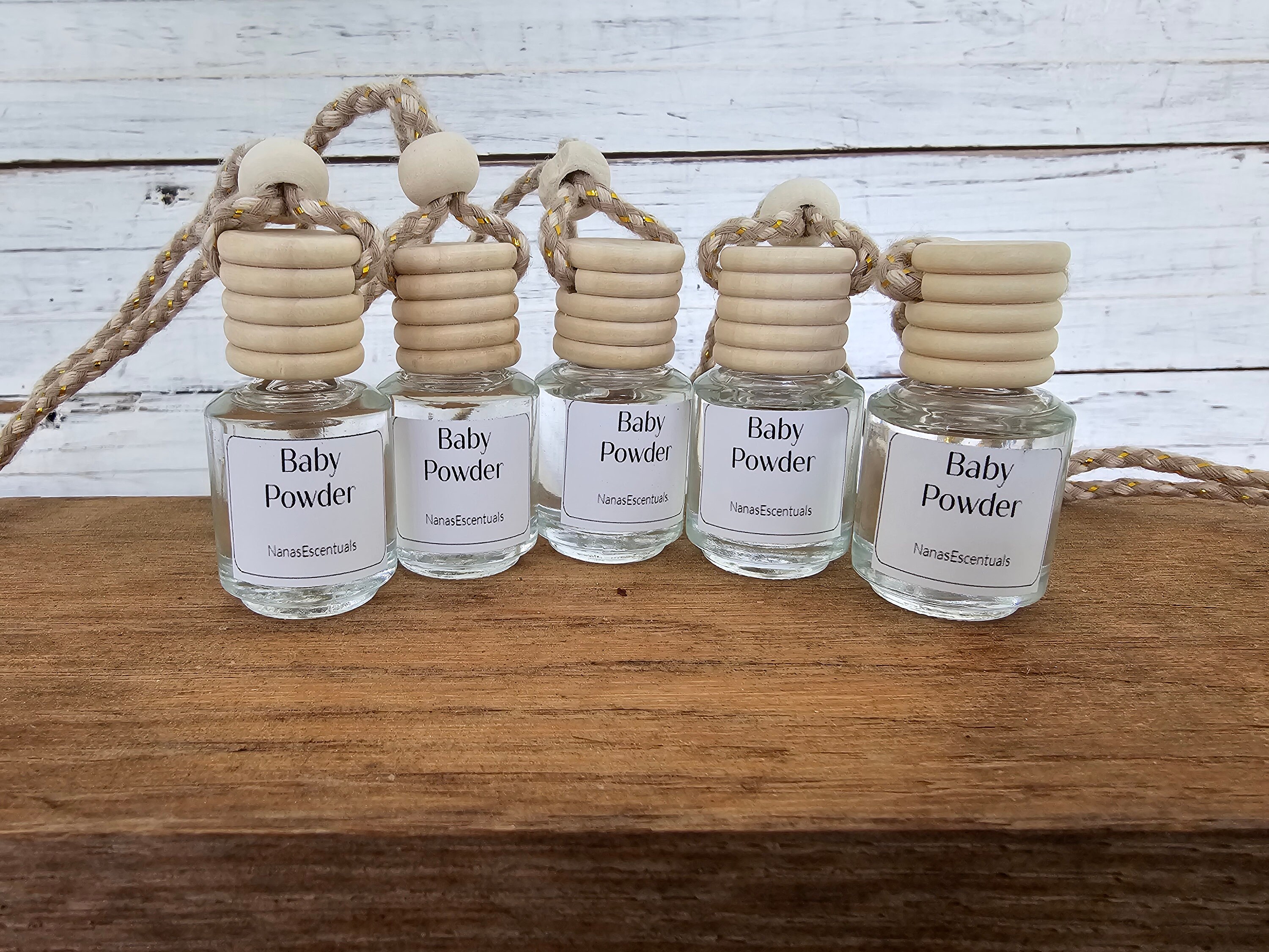 Baby Powder Scent Car Diffuser: Glass & Bamboo Aromatherapy Air ...