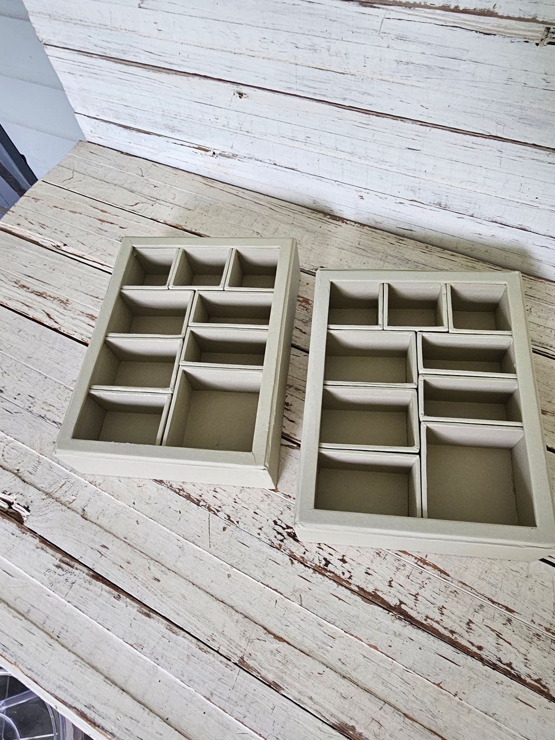 Multi Compartment Heavy Weight Cardboard Organizing Boxes - 2 Light ...