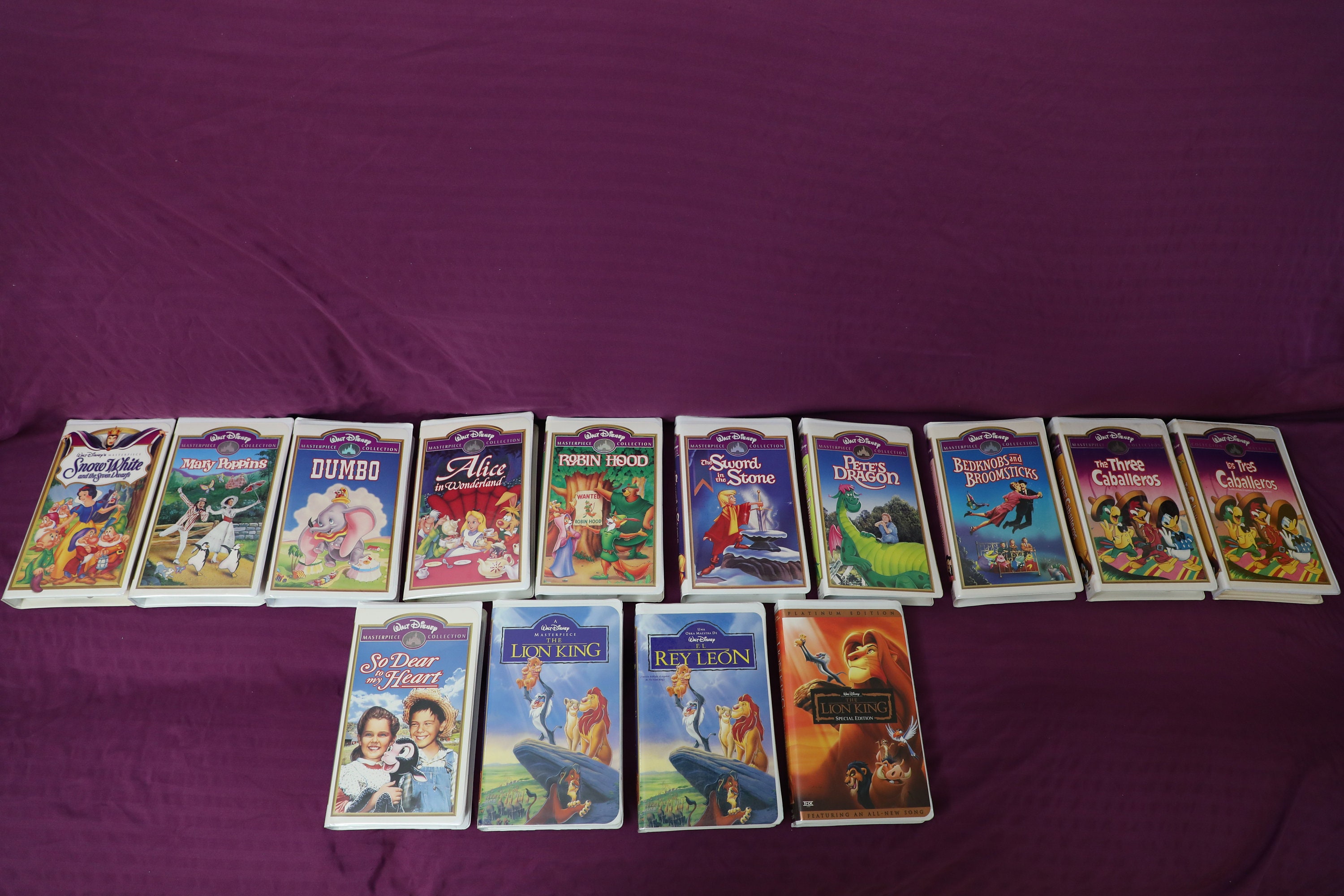 Disney Masterpiece Vhs Entire Collection Originals Rare Lot The Lion