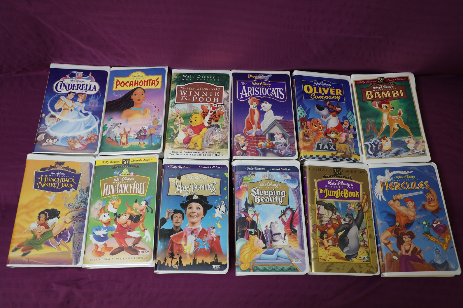 Disney Masterpiece VHS Entire Collection-originals-*rare Lot* the Lion King, Little Mermaid ...