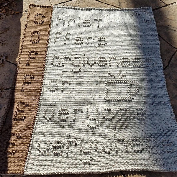 Crochet Blanket With Bible Verse Pattern - Etsy