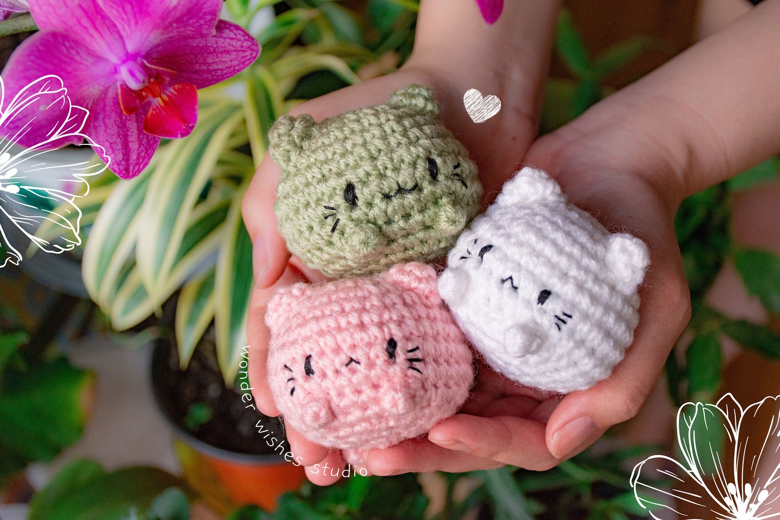 Small Mochi Cat Amigurumi Bite Sized Marshmallow Crochet Cat - Etsy