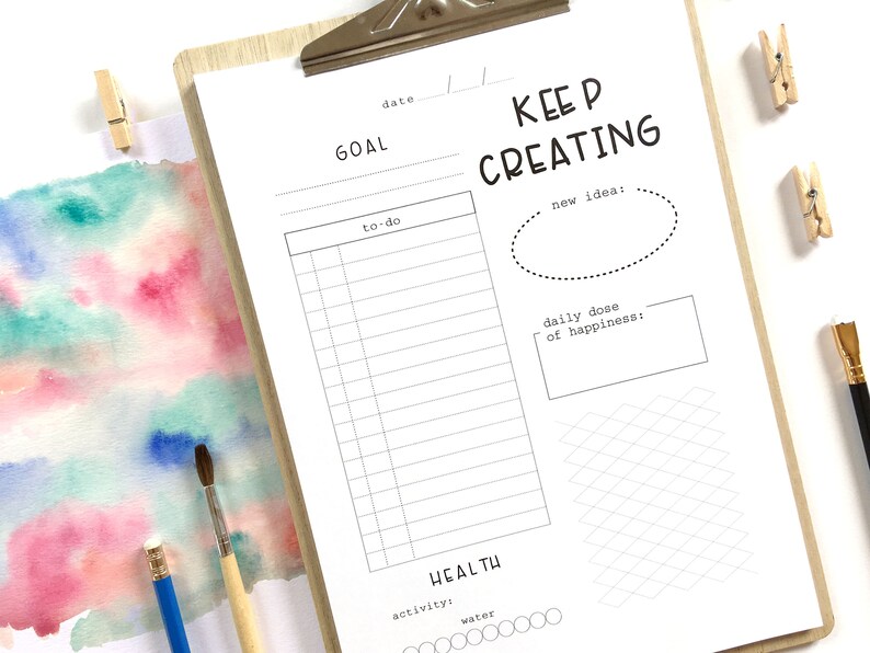 Creative Daily Weekly Planner Set, Digital Download Printable Planner ...