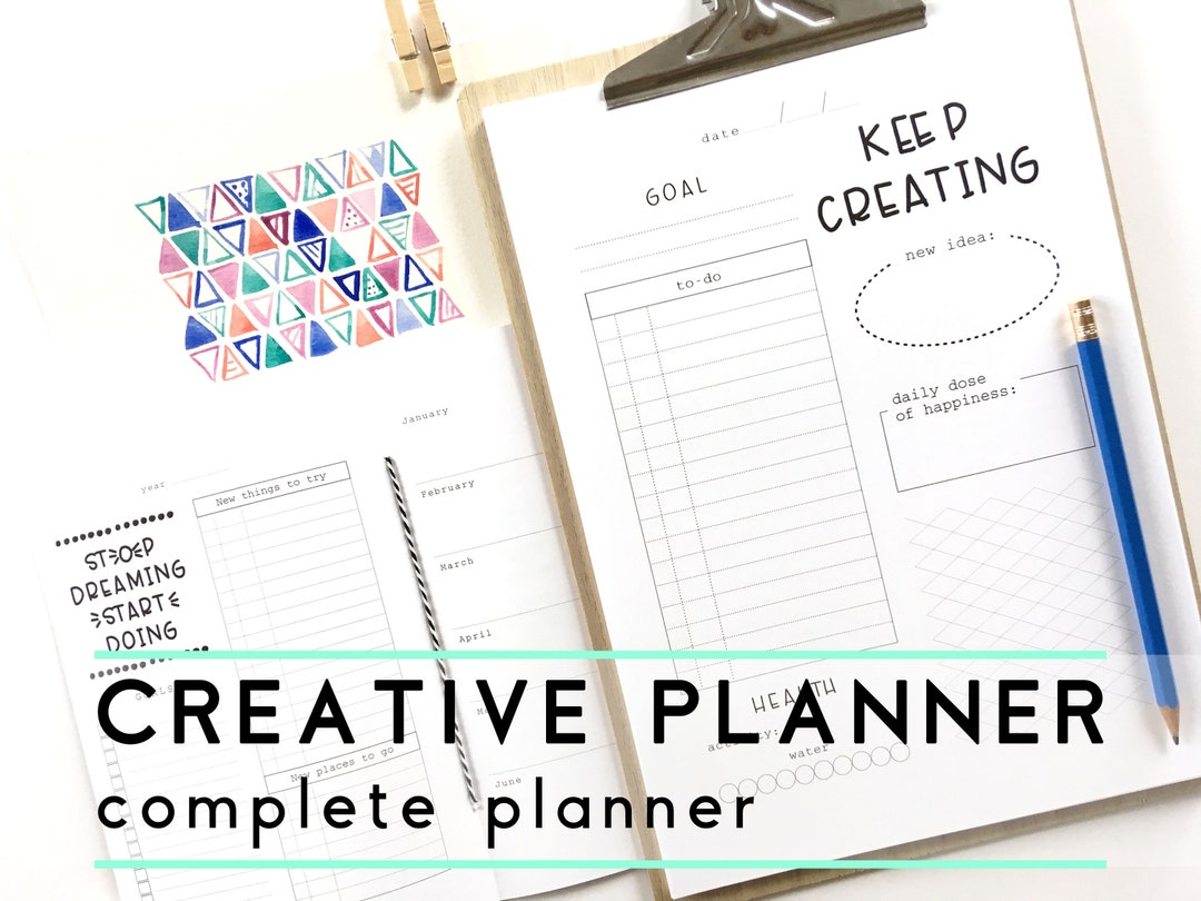 Creative Planner Printable, Creative Journal Inspirational Planner ...