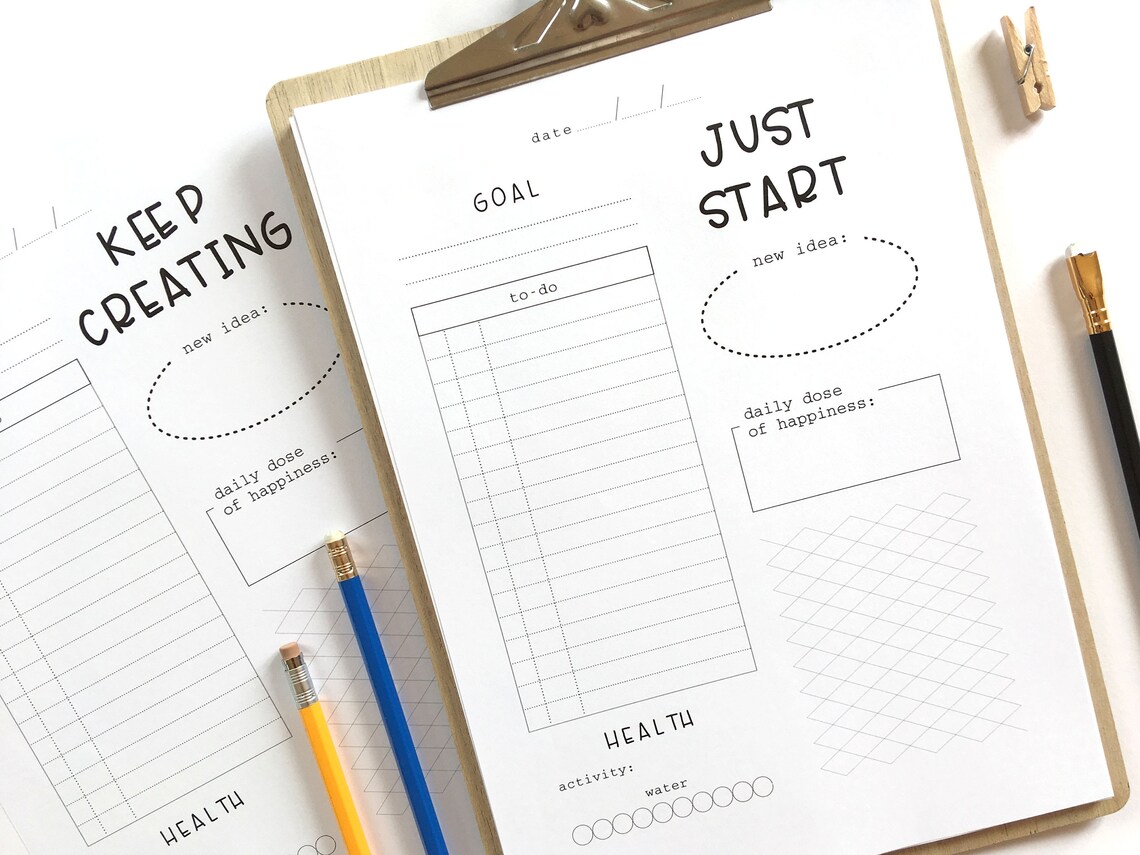 Creative Daily Weekly Planner Set Digital Download Printable - Etsy