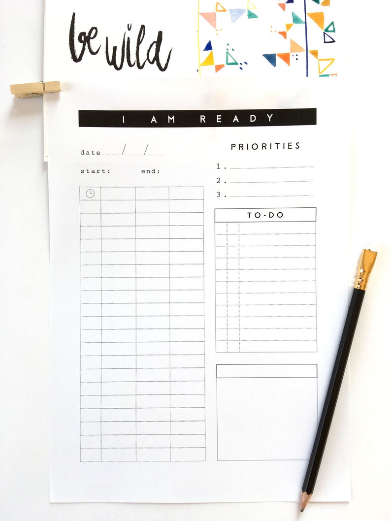 Daily Hustle Planner, Girl Boss Daily Planner Pages, Business Planner ...