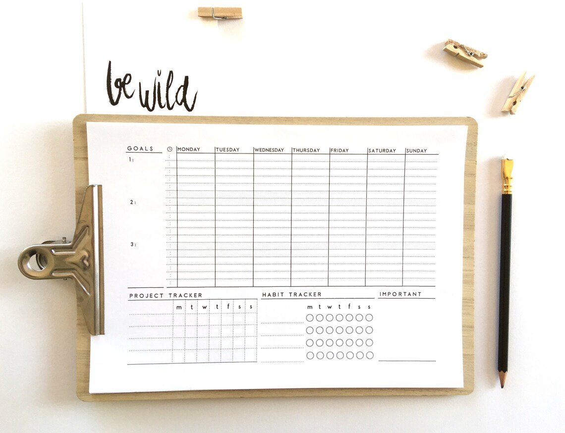 Boss Lady Planner Kit Daily Weekly Planner Printable Hourly - Etsy
