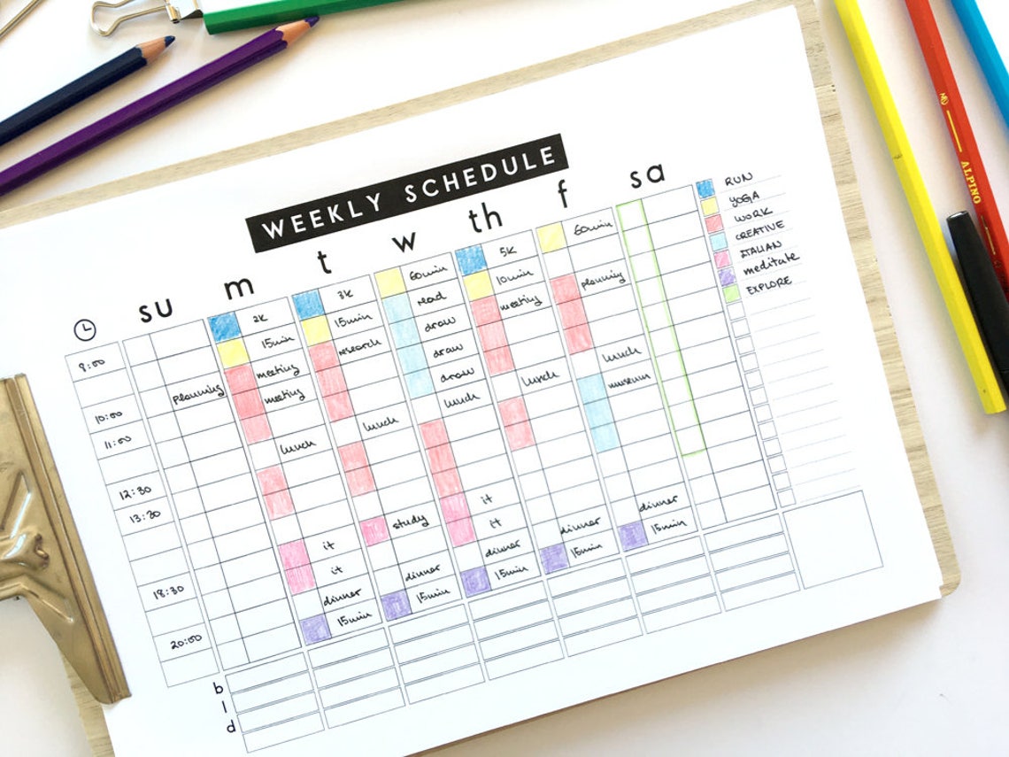 BUNDLE WEEKLY PLANNER Printable. 10 Weekly Organizer Planner Pages ...