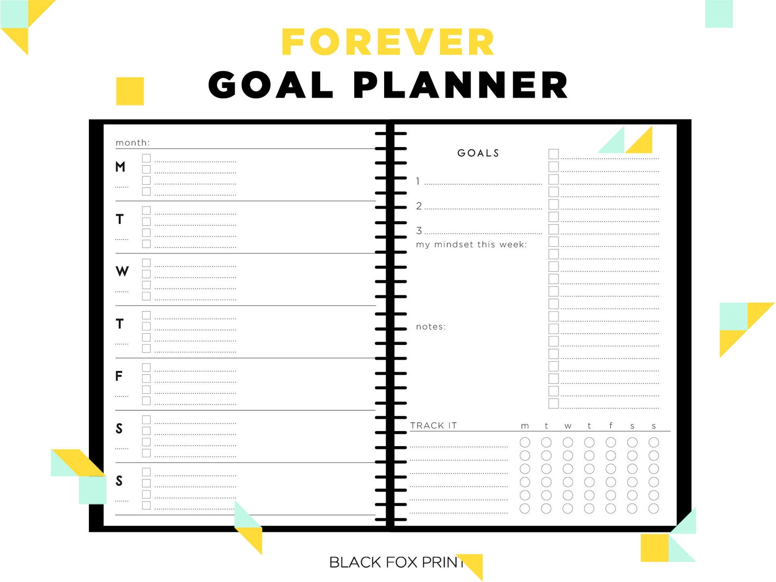 GOAL PLANNER Goal Setting Printable Planner A4 and A5 - Etsy