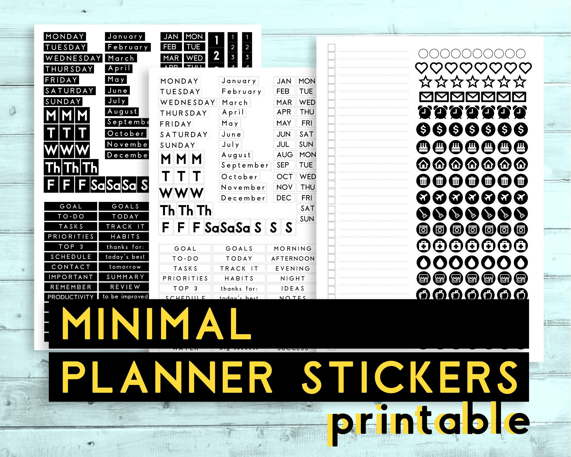 Stickers Stickers, Labels & Tags Miyu Reschedule Stickers Cute Bullet ...