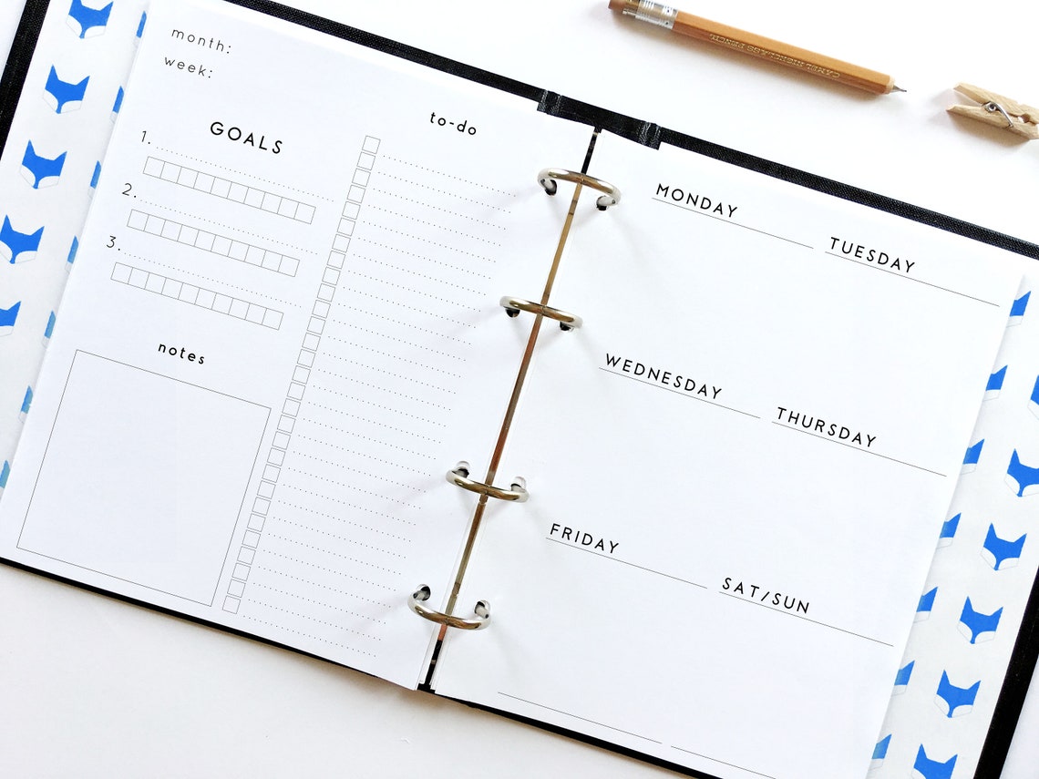Goal Setting Planner Printable, Weekly Organizer With Goal Tracker ...