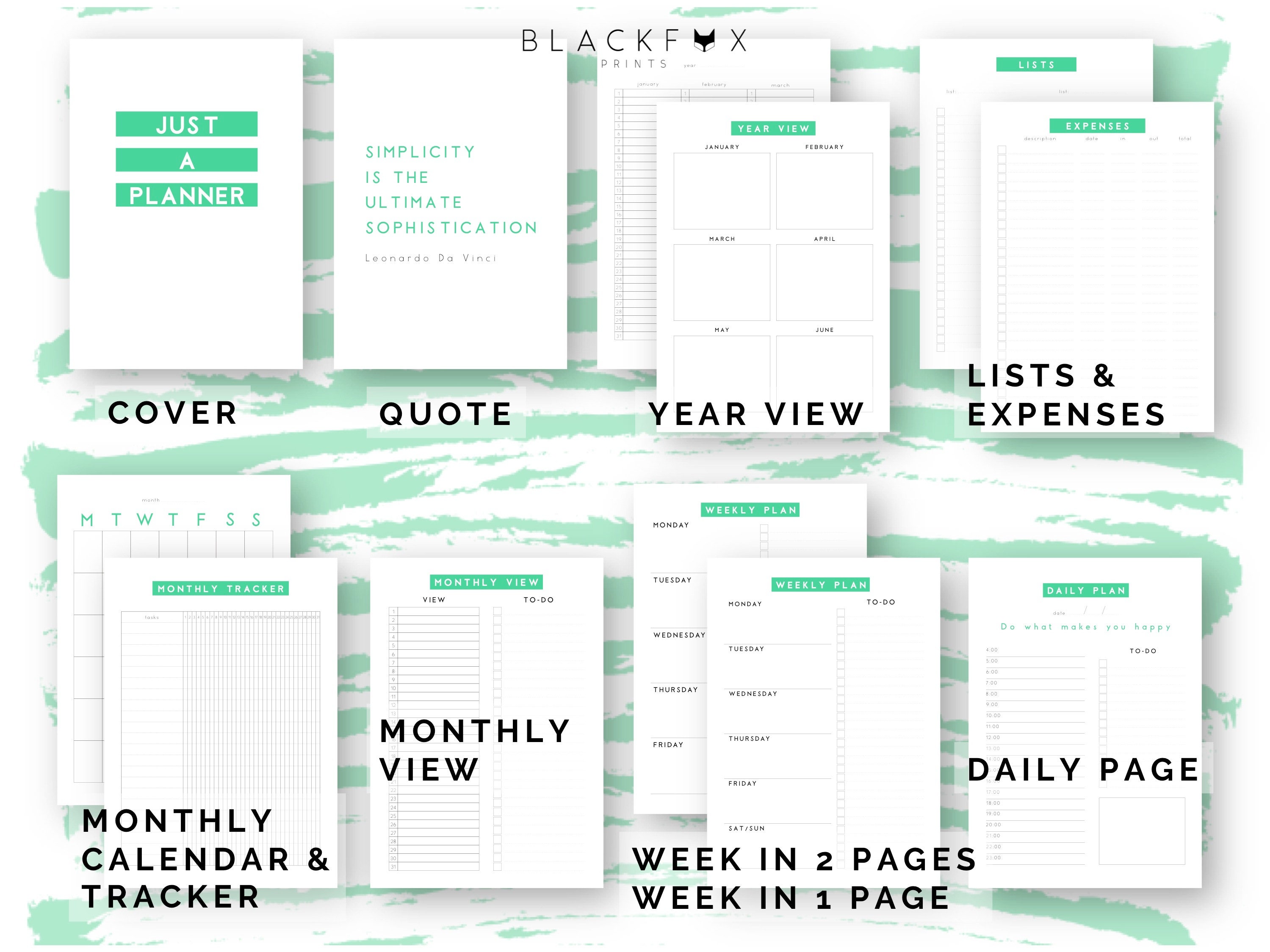 Just a Planner Bright Green Edition. Simple and Powerful - Etsy
