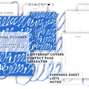 Goal Planner Digital Download, Printable Personalized Planner Inserts ...
