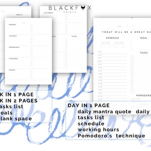 Goal Planner Digital Download, Printable Personalized Planner Inserts ...