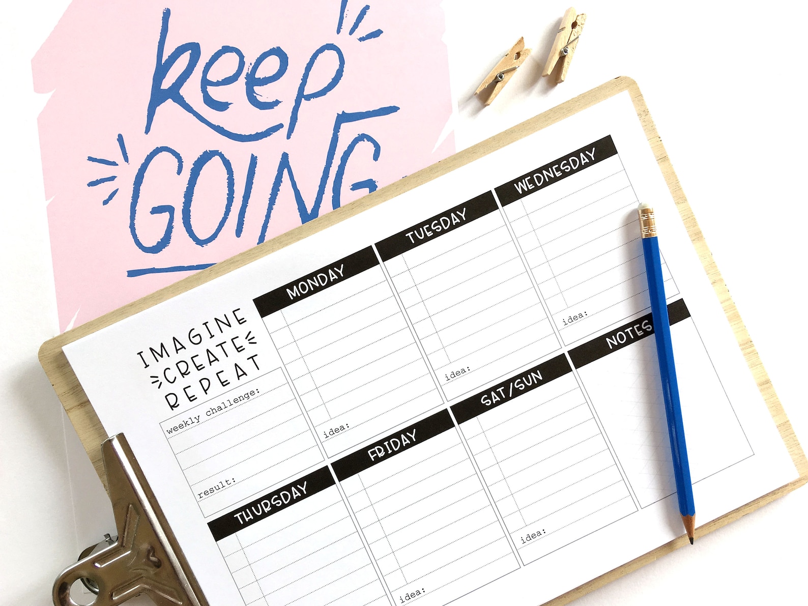 Creative Daily Weekly Planner Set, Digital Download Printable Planner ...