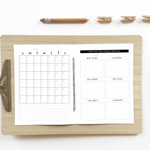 Agenda Planner Printable MONTHLY GOALS, A5 Filofax Goal Planner Inserts ...