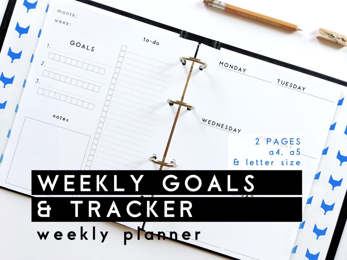 Goal Digger Weekly Planner, Printable Planner With Goal Tracker, Get ...