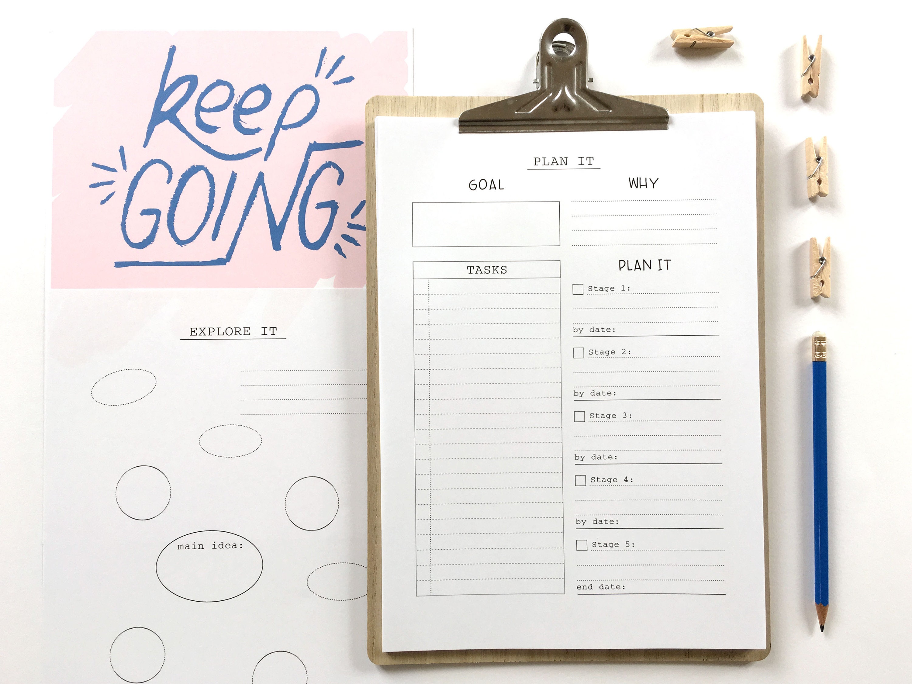 Explore & Plan Pages Creative Planner Printable, Idea Organizer Planner ...