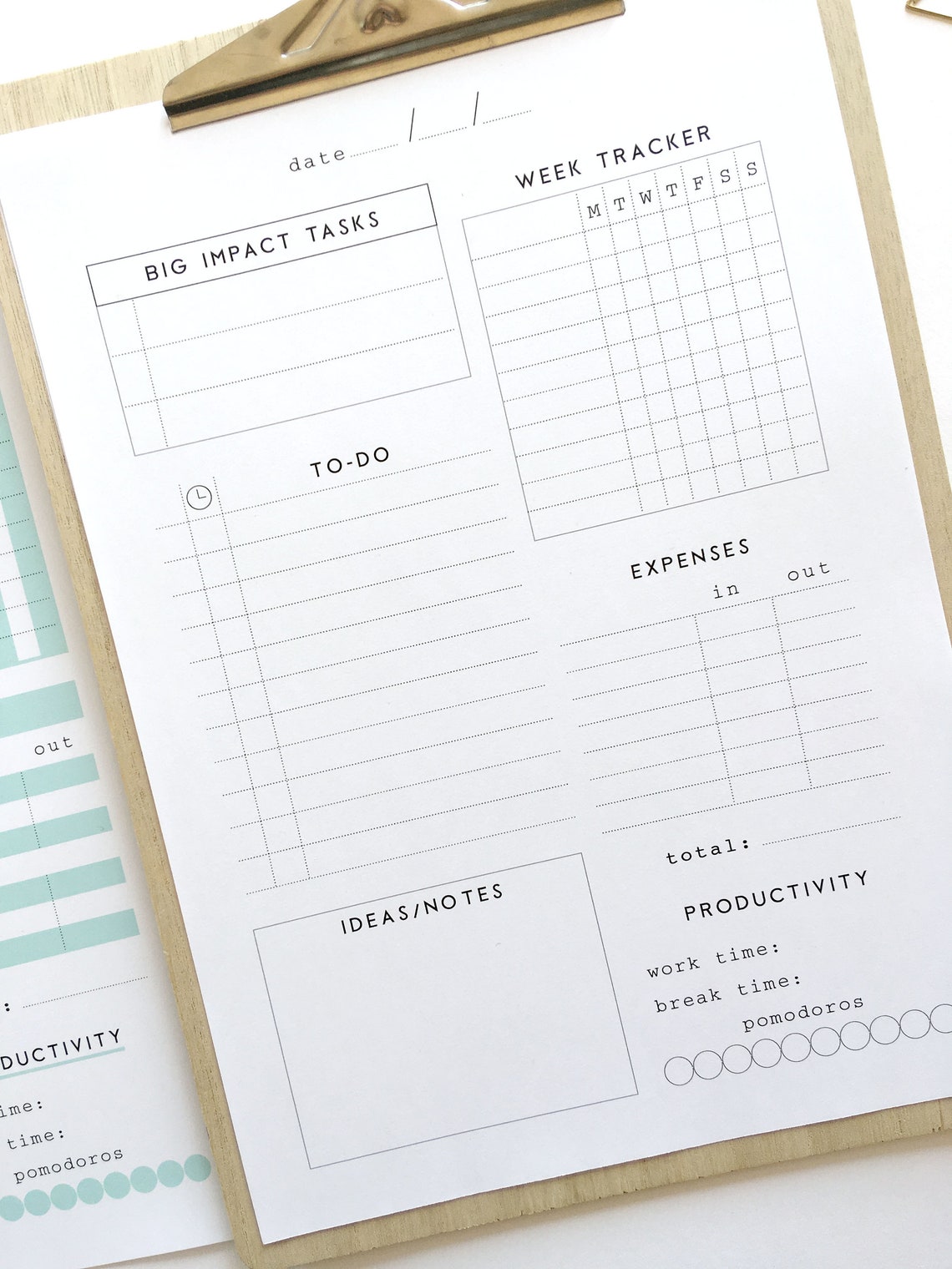 Daily Business Planner Office Printable Planner Inserts Digital ...