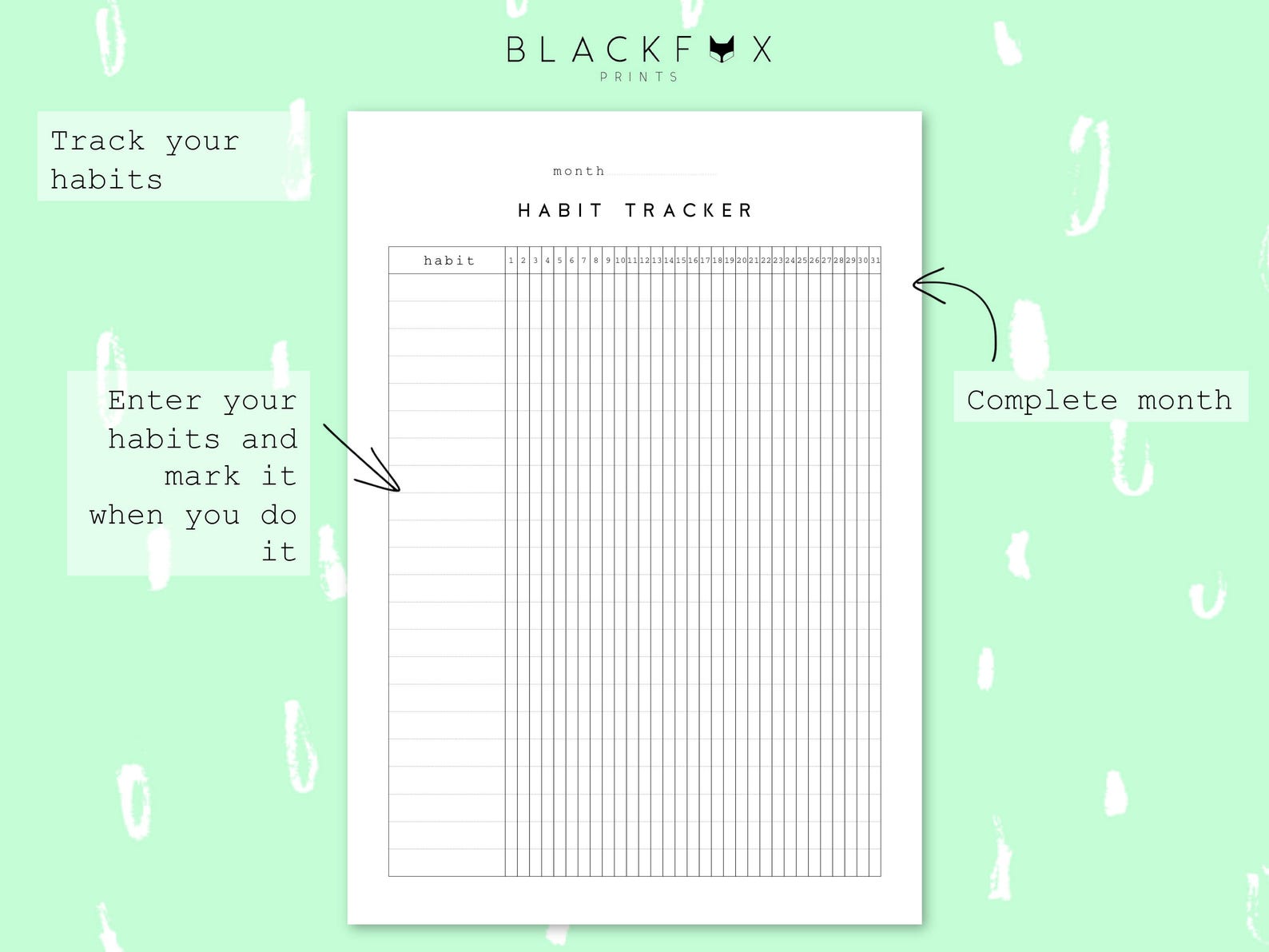 Habit Tracker and Habit Plan. Printable Habit Planner. Start Your New ...