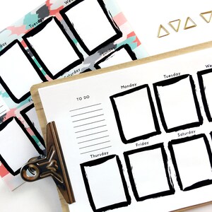 Weekly Printable Planner Ink Boxes, Digital Download, to Do List, A4 A5 ...