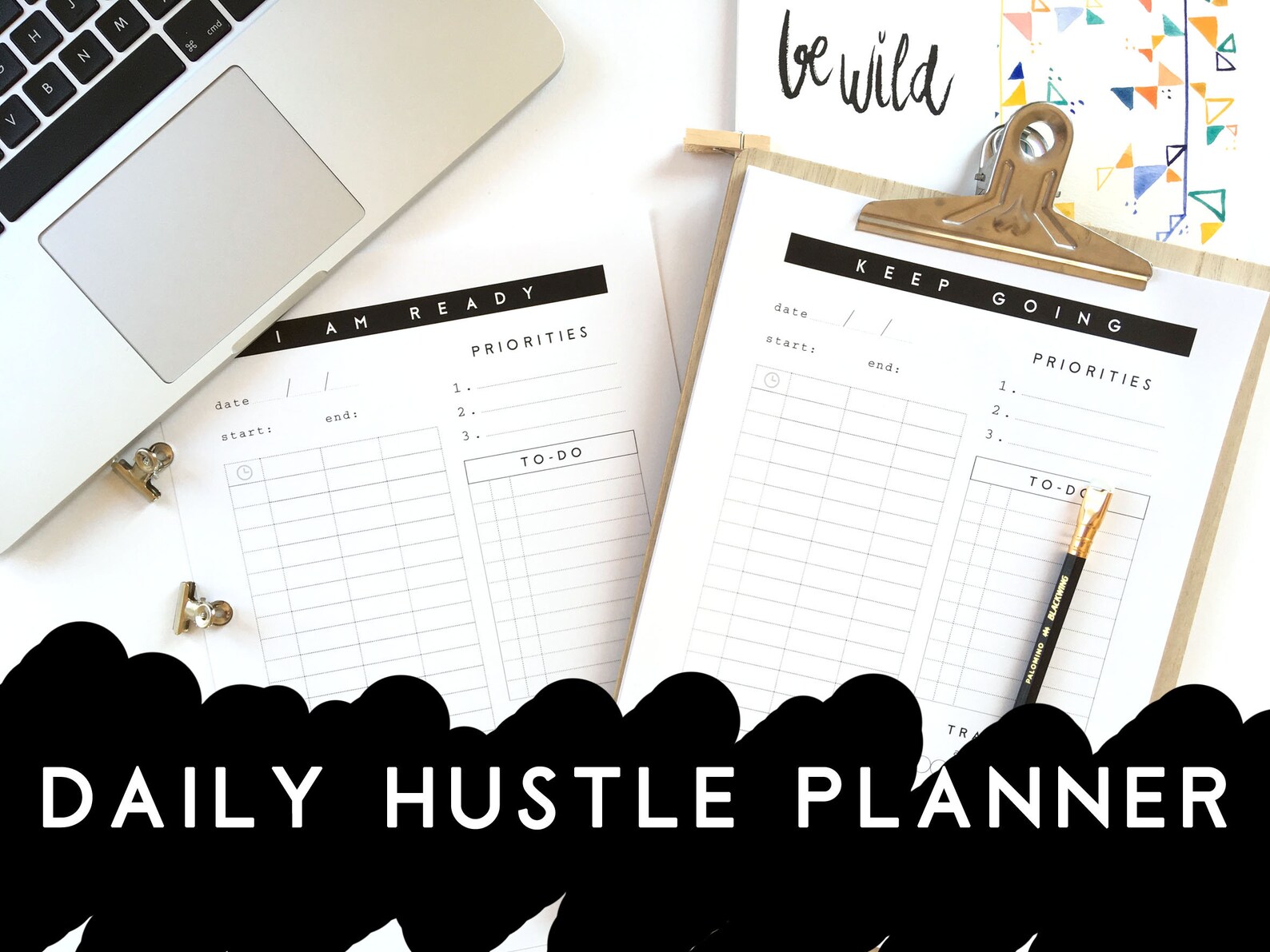 Daily Hustle Planner, Girl Boss Daily Planner Pages, Business Planner ...